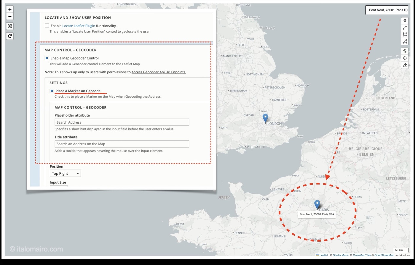 Add Option to Leaflet Widget for Placing Markers on the Map via Geocoding [#3505326] | Drupal.org